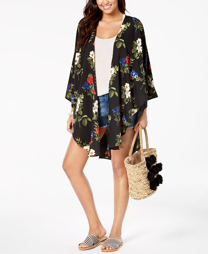 Cejon Hollywood Bouquet Lux Kimono & Cover-Up - Macy's