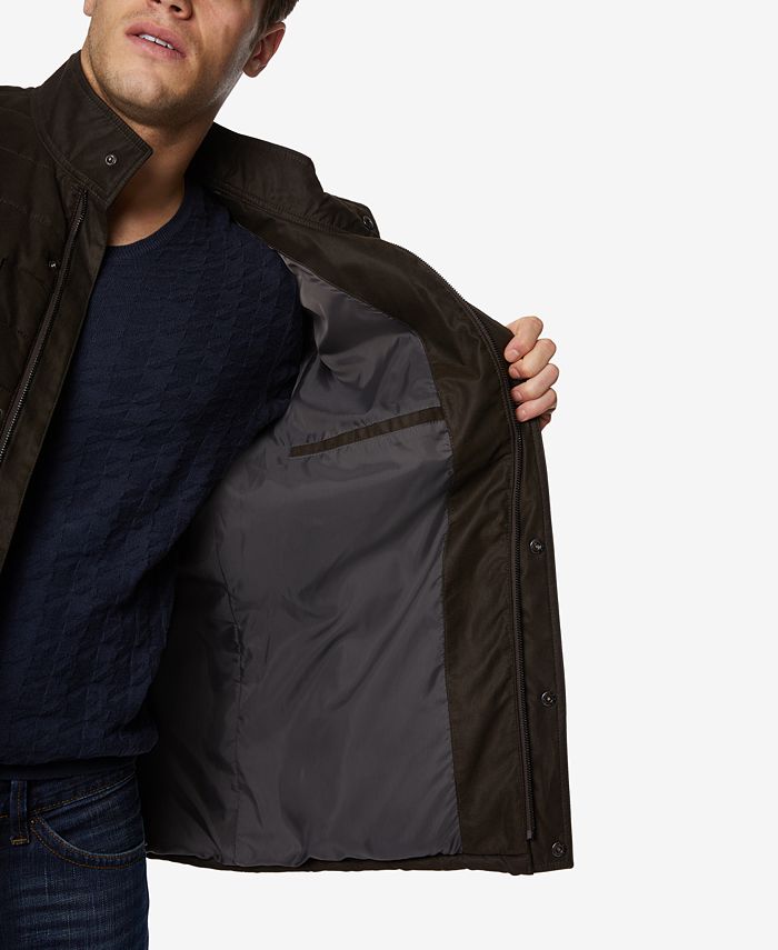 Perry Ellis Men's Quilted Microsuede Jacket - Macy's