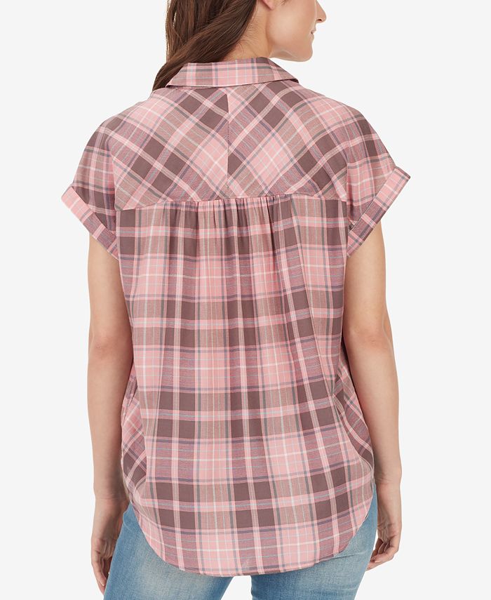WILLIAM RAST Athena Plaid High-Low Shirt - Macy's