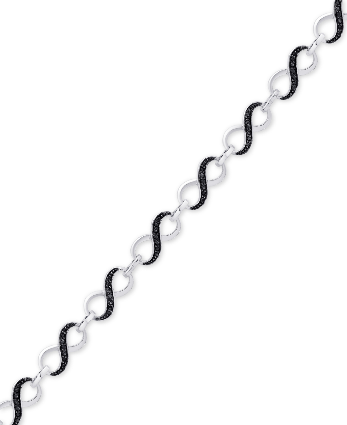 Click here for Diamond Accent Figure Eight Link Bracelet in Silve... prices