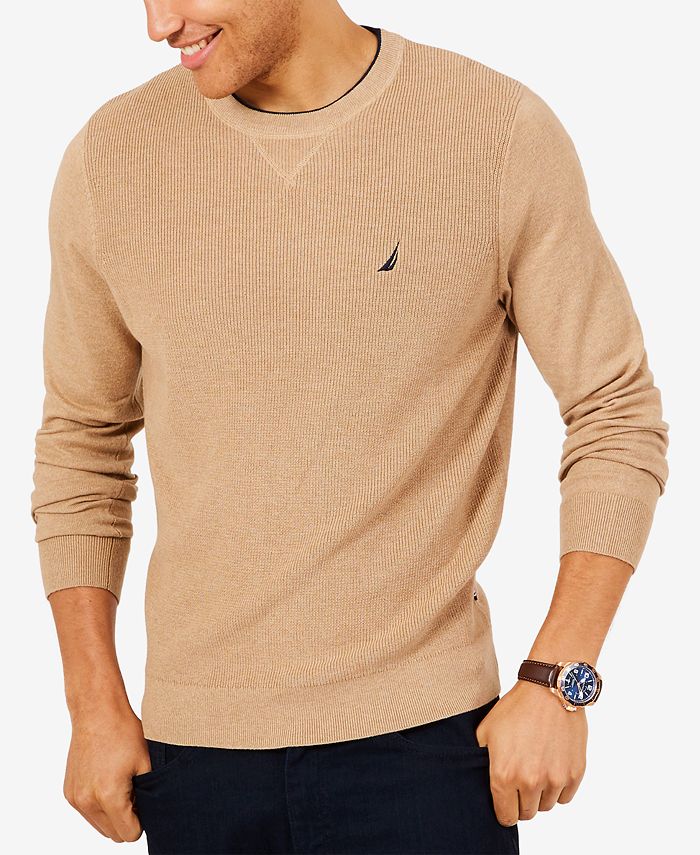 Nautica Men's Performance Crew-Neck Classic Fit Sweater - Macy's
