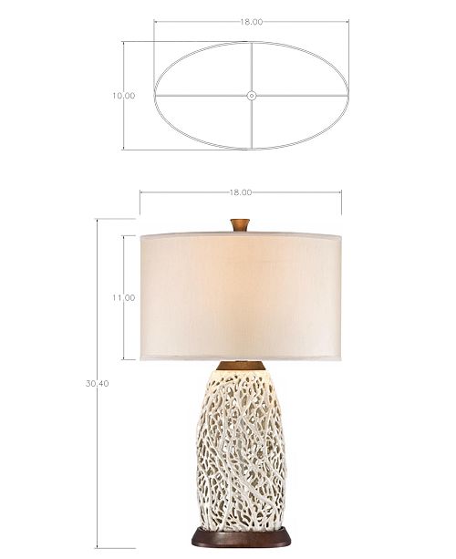 Pacific Coast Seaspray Table Lamp Wood - Lighting & Lamps - Home - Macy's
