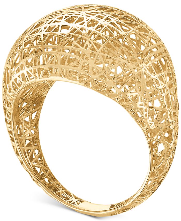 Macy's Mesh Openwork Statement Ring in 10k Gold - Macy's