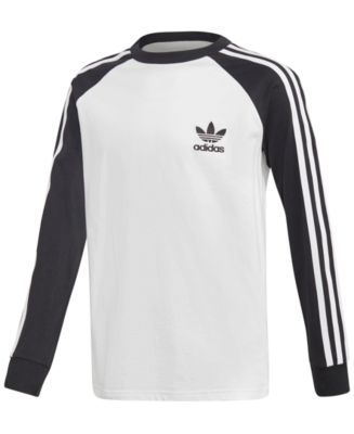 adidas Big Boys 3-Stripe Raglan Cotton Shirt - Macy's