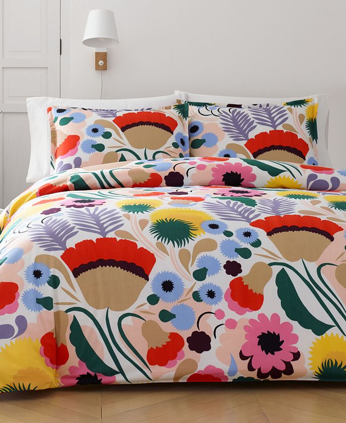Marimekko Ojakelkukka Cotton 3 Pc Full Queen Duvet Cover Set Macys