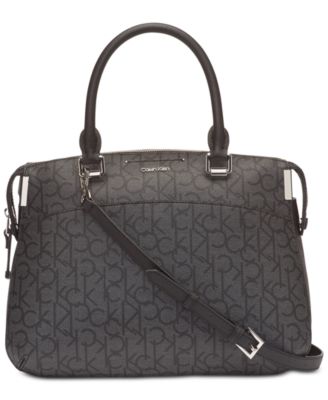 Calvin Klein Raelynn Signature Satchel - Macy's