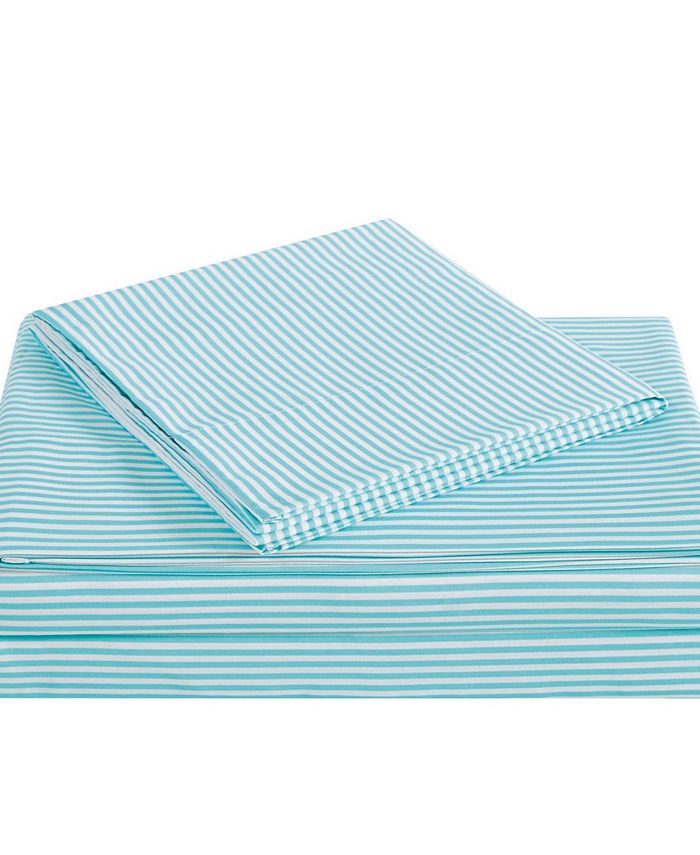 Truly Soft Everyday Stripe 4 Piece Queen Sheet Set - Macy's