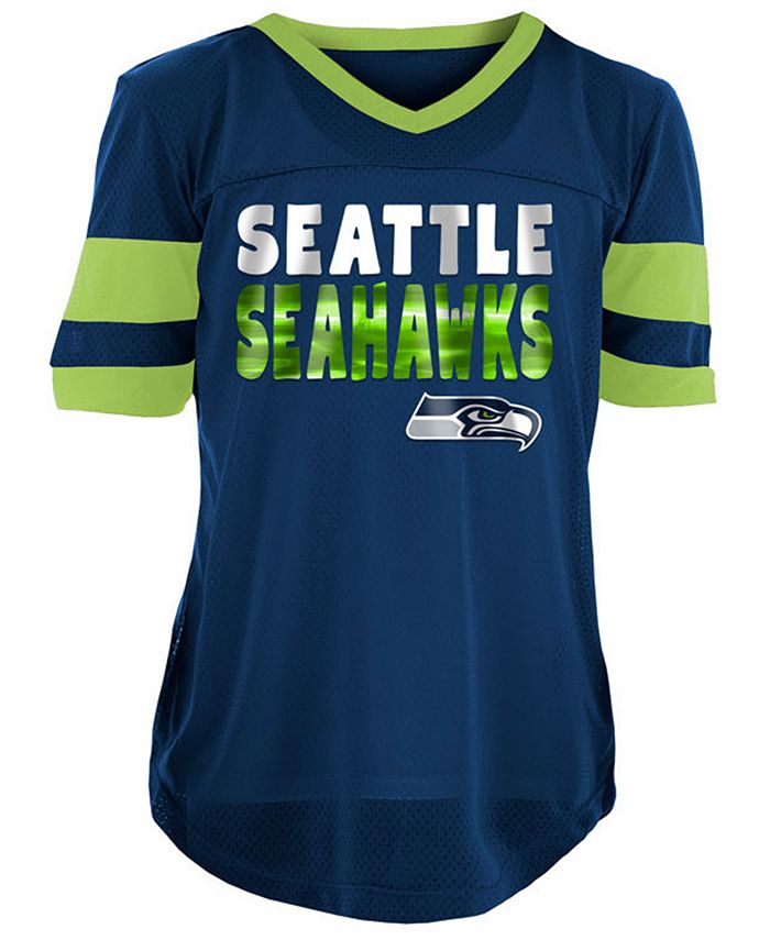 5th & Ocean Seattle Seahawks Foil Football Jersey, Girls (4-16) - Macy's