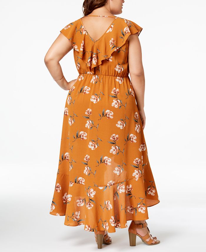 Soprano Trendy Plus Size Ruffled Wrap Dress - Macy's
