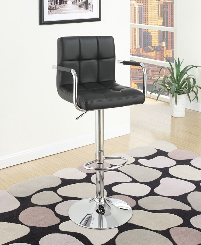Poundex Tufted Bar Stool - Macy's