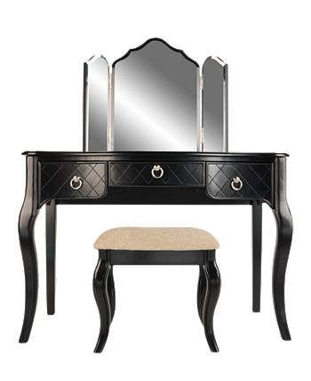 Poundex Vanity Set with Stool - Macy's