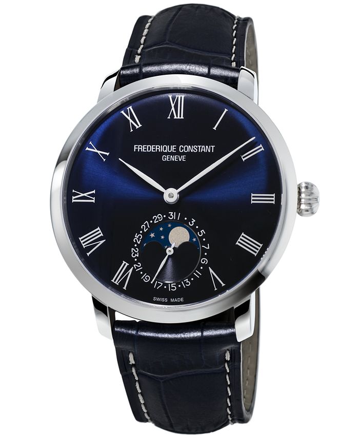 Frederique Constant Men's Swiss Automatic Slimline Manufacture Blue ...