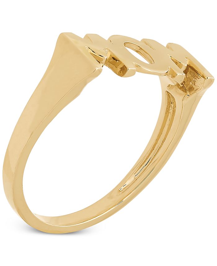 Italian Gold MOM Ring in 14k Gold - Macy's