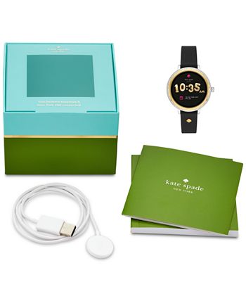 kate spade new york Women's Scallop Black Silicone Strap Touchscreen ...