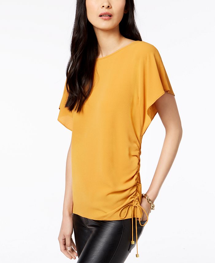Michael Kors Drawstring-Side Top - Macy's