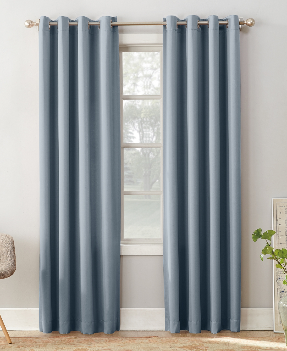 Click here for Grant Room Darkening Grommet Curtain Panel - Vinta... prices