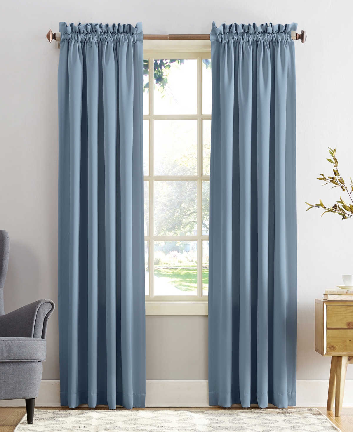 Click here for Grant Room Darkening Rod Pocket Curtain Panel - Vi... prices