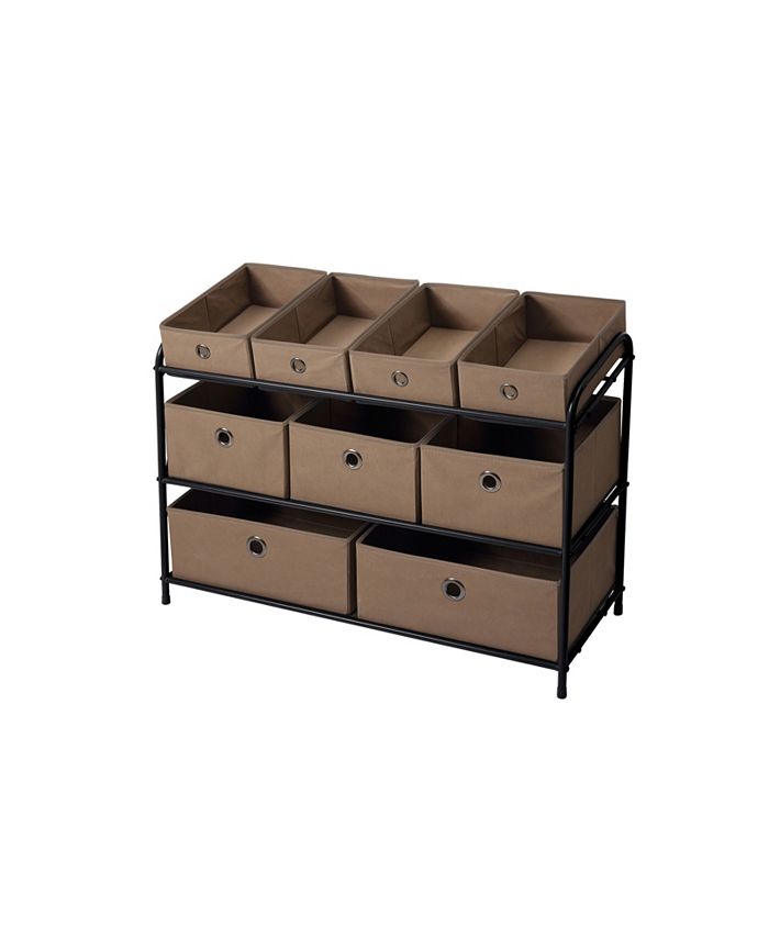 Bintopia Deluxe Storage Rack with Beige Bins & Reviews - Home - Macy's