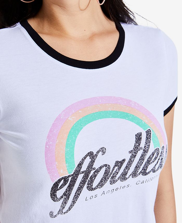 GUESS Graphic Ringer T-Shirt - Macy's