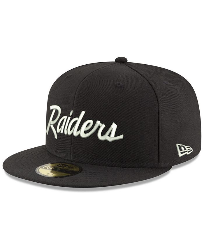 New Era Oakland Raiders Retro Script 59FIFTY FITTED Cap - Macy's