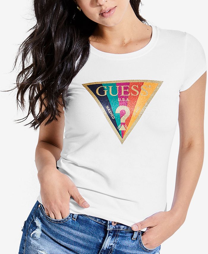 GUESS Logo-Print T-Shirt - Macy's