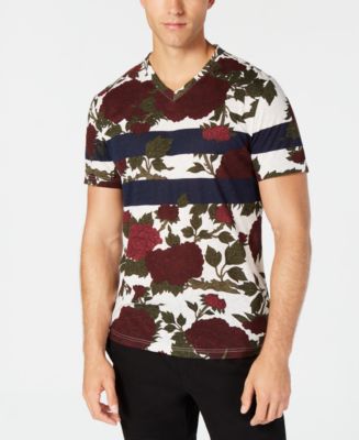 American Rag Men's Striped Floral T-Shirt, Created for Macy's - Macy's