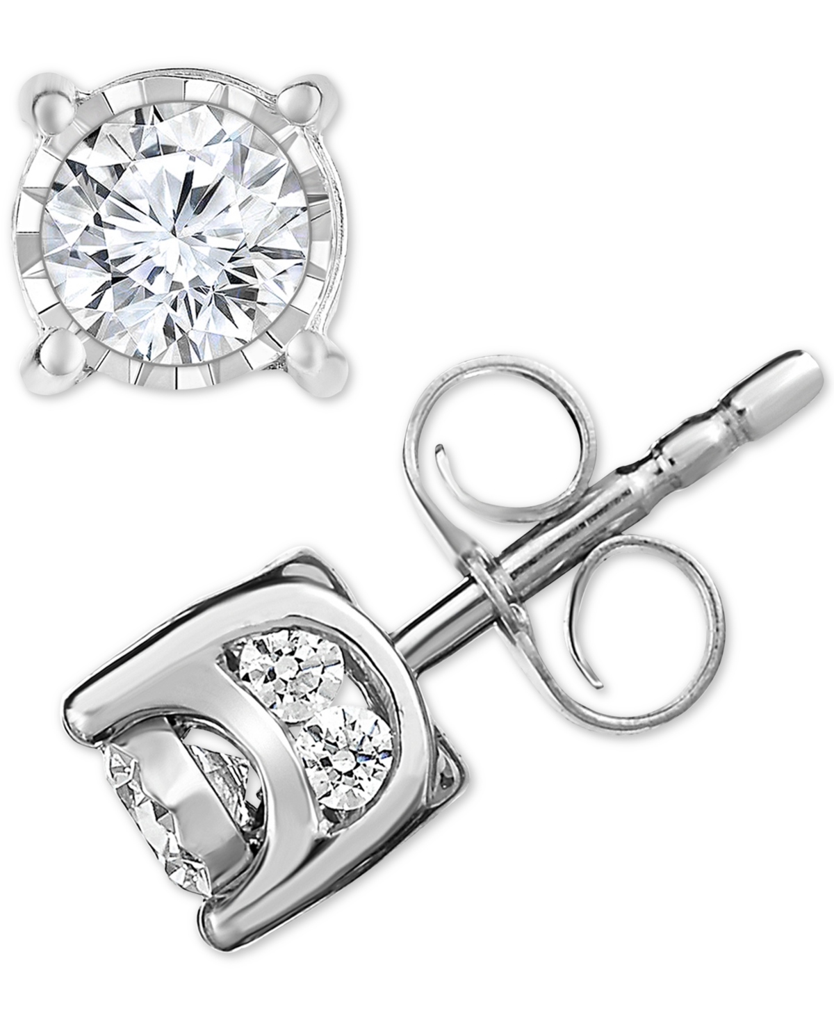Click here for TruMiracle Diamond Stud Earrings (1/2 ct. t.w.) in... prices