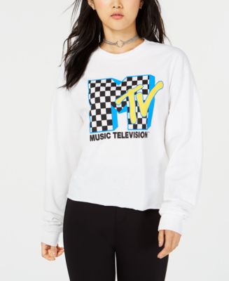 Freeze 24-7 Juniors' MTV Crop Long-Sleeved Graphic T-Shirt - Macy's