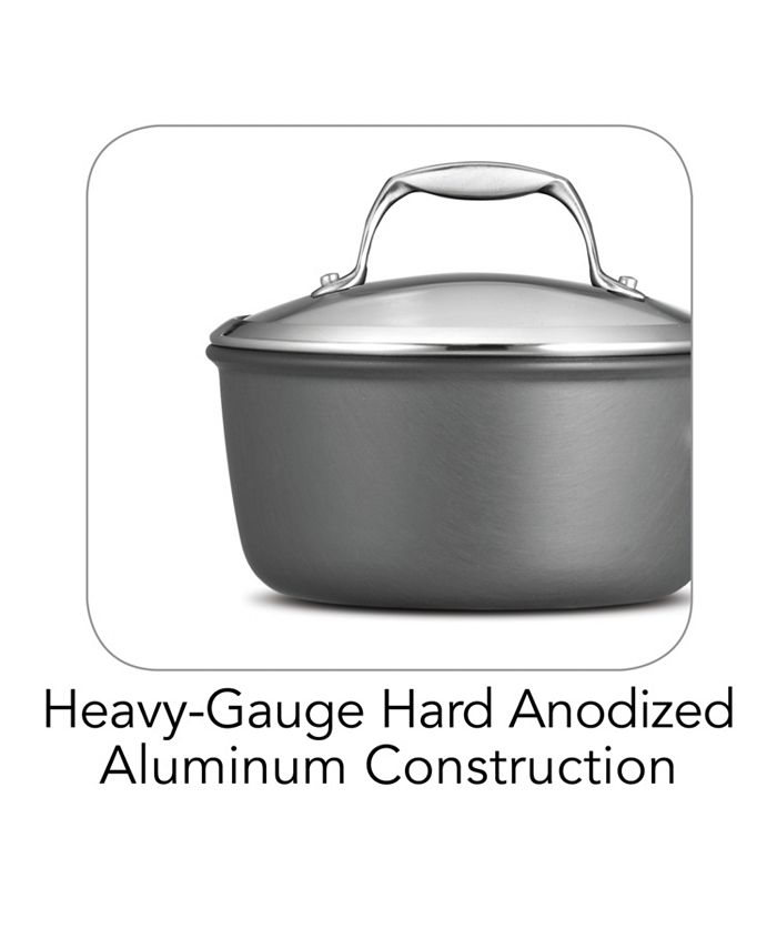 Tramontina Gourmet Hard Anodized 3 Quart Covered Sauce Pan - Macy's Tramontina Gourmet Hard Anodized 3 Quart Covered Sauce Pan - Macy's