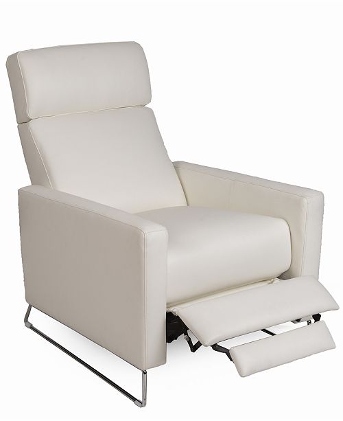 Furniture CLOSEOUT Casdia Leather Pushback Recliner & Reviews ...