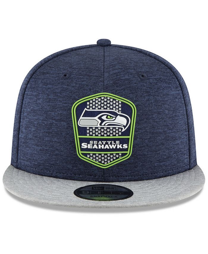 New Era Seattle Seahawks On Field Sideline Road 9FIFTY Snapback Cap ...
