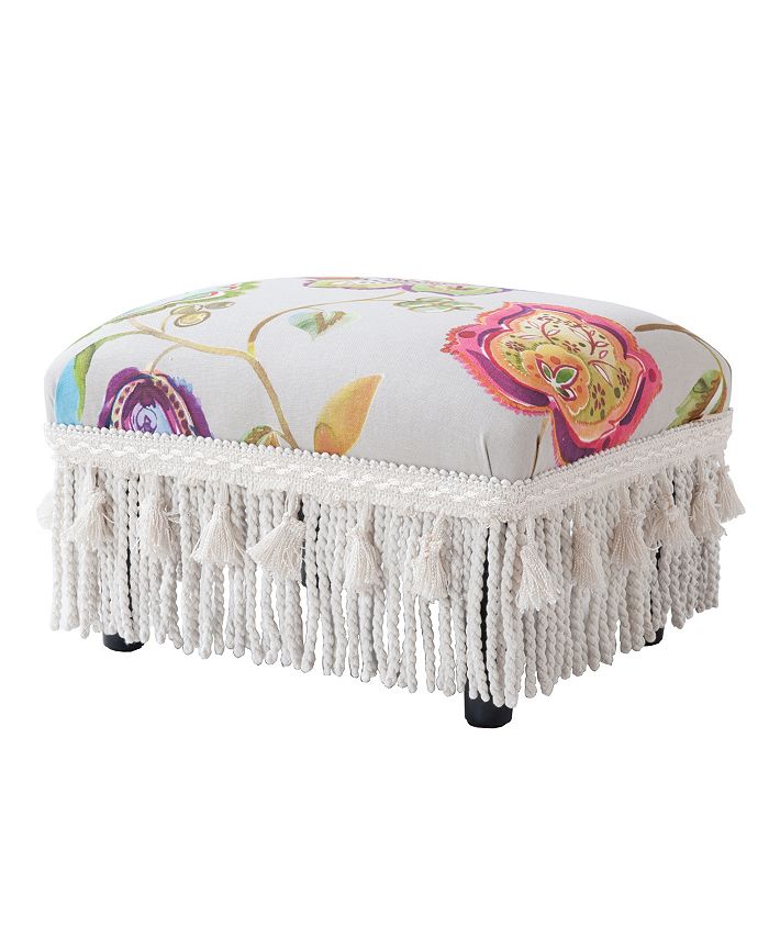 Jennifer Taylor Home Fiona Footstool, White Multi - Macy's