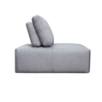 Moe's Home Collection Nathaniel Slipper Chair Light Gray - Macy's