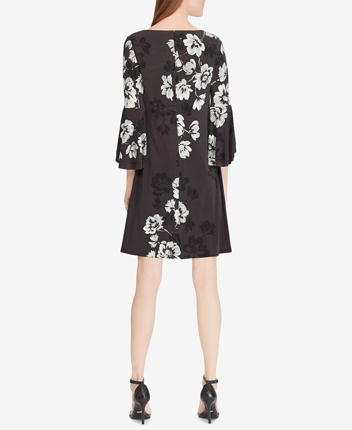 Lauren Ralph Lauren Petite Print Flutter-Sleeve Dress - Macy's