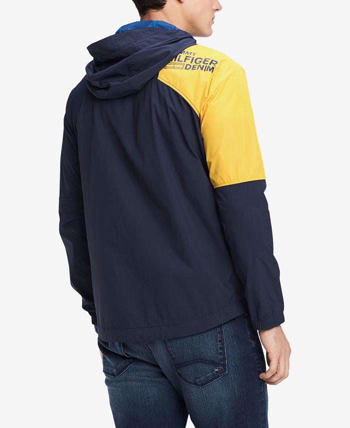 Tommy Hilfiger Men's Union Colorblocked Hooded Windbreaker - Macy's