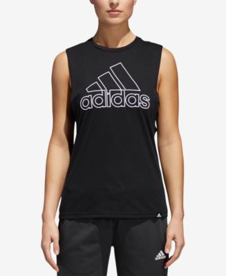 adidas ClimaLite® Logo Tank Top - Macy's