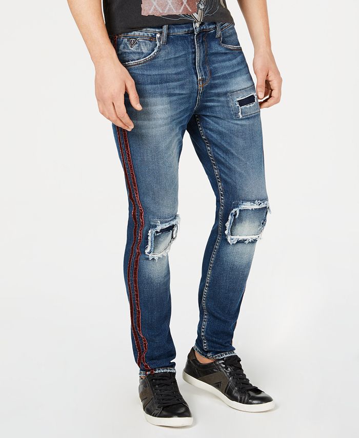 GUESS Men's Utility Fit Ripped Jeans - Macy's
