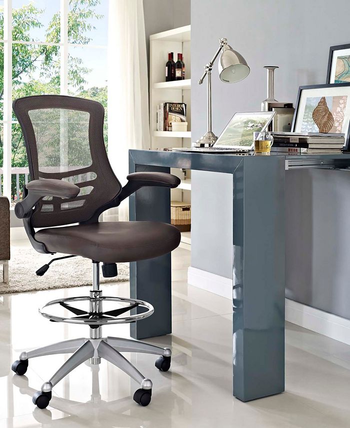 Modway Attainment Vinyl Drafting Chair - Macy's