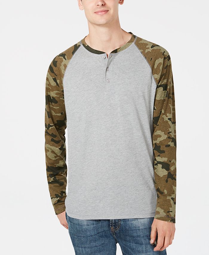 American Rag Men's Raglan Henley, Created for Macy's - Macy's