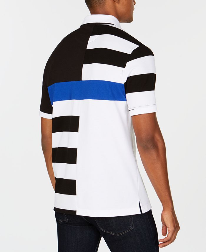 Club Room Men's Striped Colorblocked Polo, Created for Macy's - Macy's