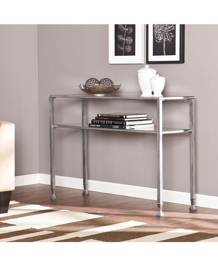Southern Enterprises Metal & Glass Console Table, Quick Ship - Macy's