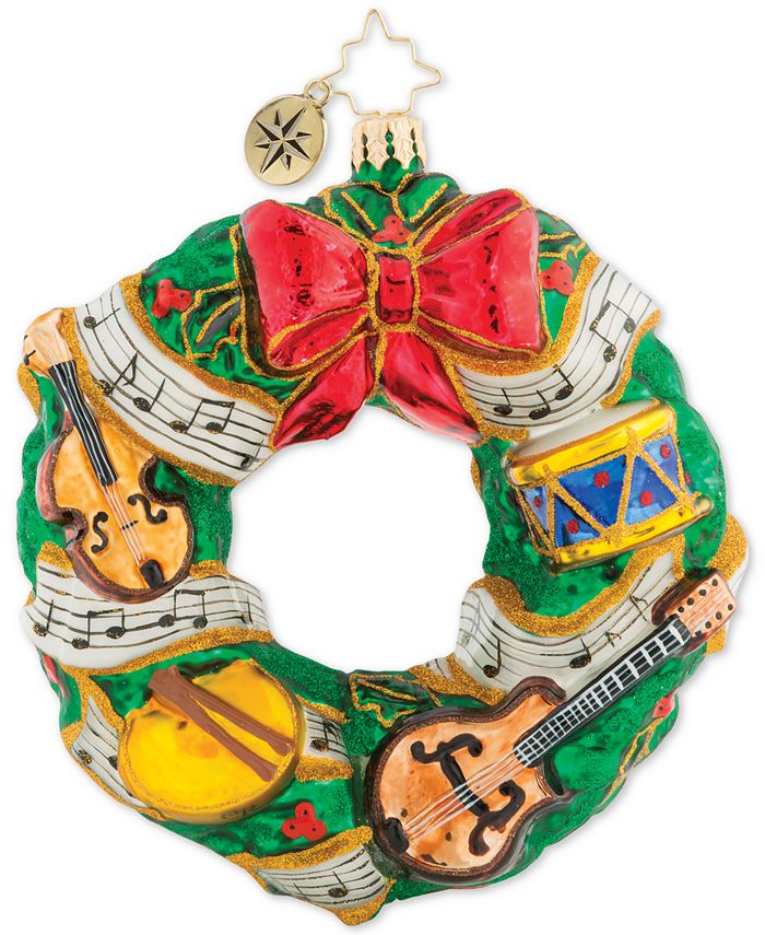 Christopher Radko Rhythmic Christmas Wreath Ornament - Macy's
