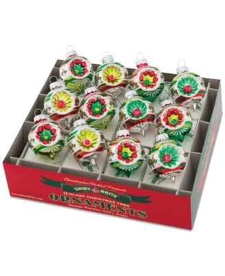 Christopher Radko Holiday Splendor 1.75" Decorated Round 12-Pc ...