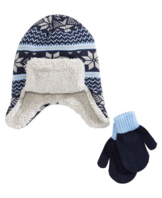 Berkshire Little & Big Boys 2-Pc. Hat & Mittens Set - Macy's