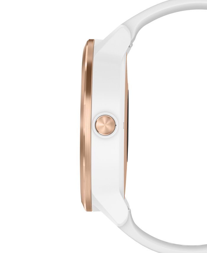 Garmin Unisex vívoactive® 3 White Silicone Strap Touchscreen Smart ...