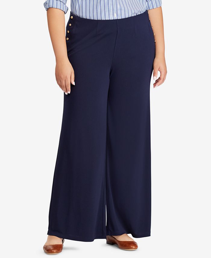 Lauren Ralph Lauren Plus Size High-Rise Pants - Macy's