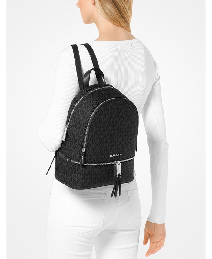 Michael Kors Signature Rhea Zip Medium Backpack - Macy's