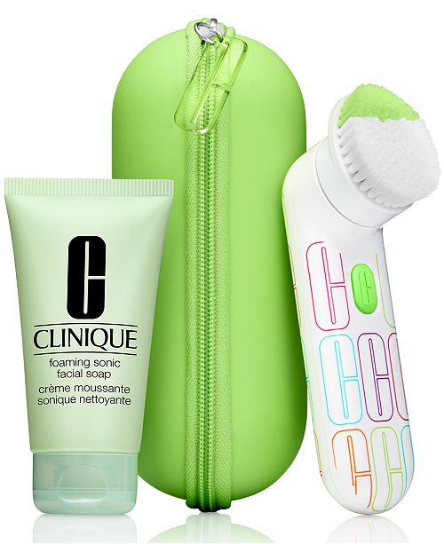 Clinique 3-Pc. Sonic Cleansing Brush Set & Reviews - Beauty Gift Sets ...