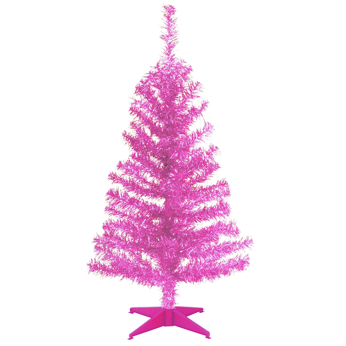 Click here for National Tree Company 3 ft. Pink Tinsel Tree - Pin... prices