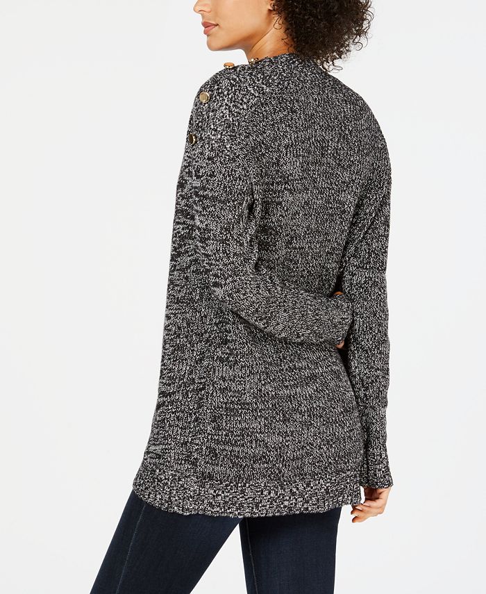 Charter Club Petite Marled Open-Front Completer Cardigan, Created for ...